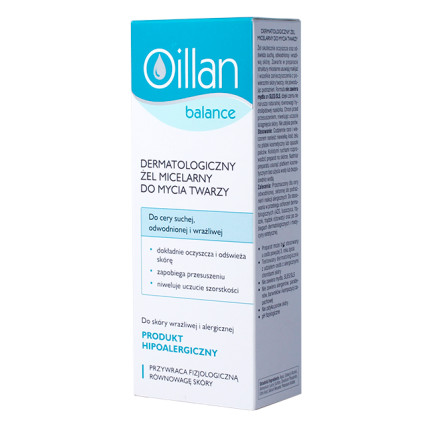 Oillan Balance, dermatologiczny żel micelarny do mycia twarzy, 150 ml ...