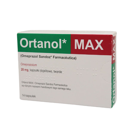 Ortanol MAX 20 mg, 14 kapsułek dojelitowych (import równoległy Delfarma ...