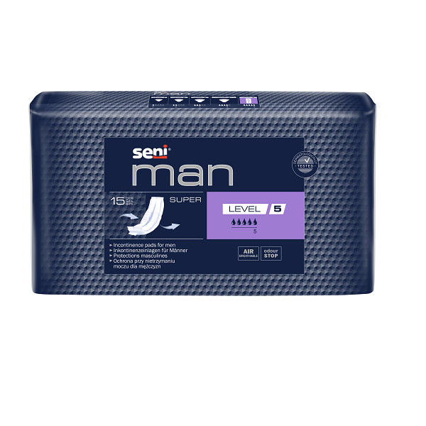 Seni Man Super Level 5, pieluchy anatomiczne, 15 sztuk | Apteline.pl