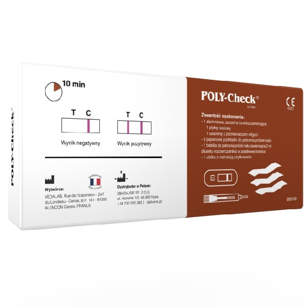 Test POLY-Check na krew w kale, 1 sztuka | Apteline.pl