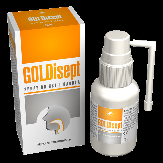 GOLDisept, spray do ust i gardła, 25 ml | Apteline.pl