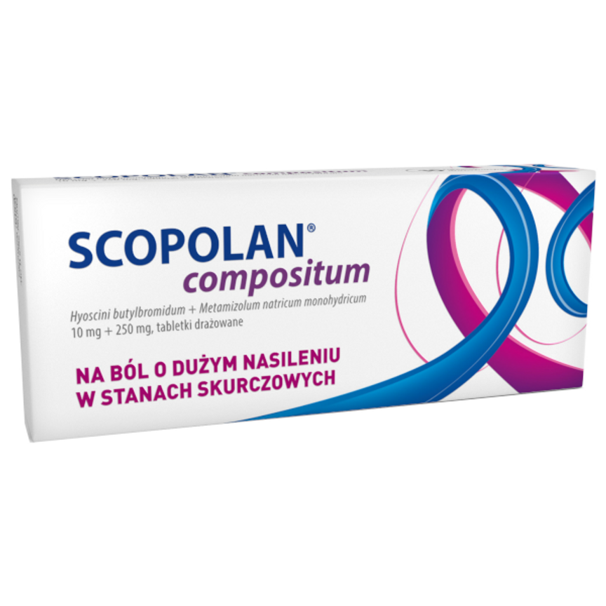 Scopolan compositum 10 mg + 250 mg, 10 tabletek drażowanych | Apteline.pl