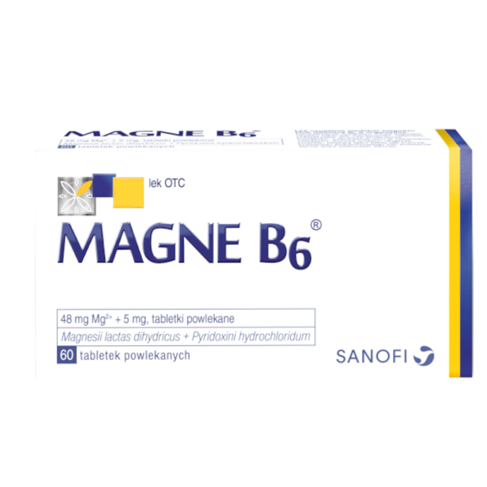 Magne B6, 60 tabletek powlekanych, lek z magnezem | Apteline.pl