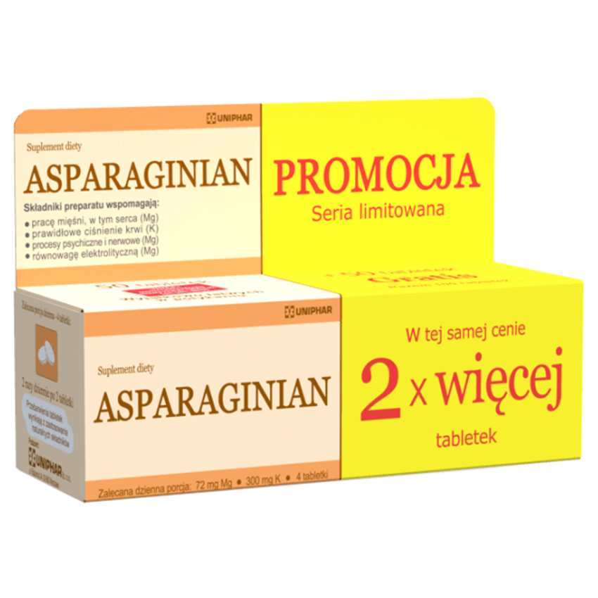 Asparaginian, 50 tabletek + 50 tabletek | Apteline.pl