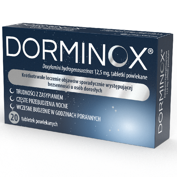 Dorminox 12,5 mg, 20 tabletek powlekanych | Apteline.pl