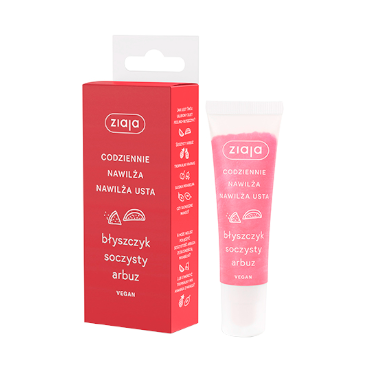 Ziaja, Błyszczyk soczysty arbuz, 12 ml | Apteline.pl