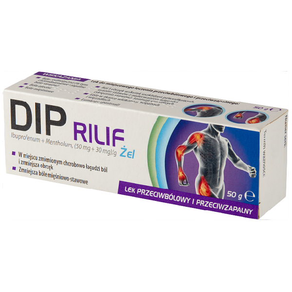 Dip Rilif 50 mg/g + 30 mg/g, żel przeciwbólowy, 50 g | Apteline.pl