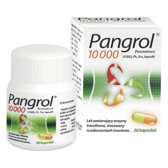 Pangrol 10 000, 20 kapsułek | Apteline.pl