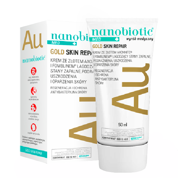 Nanobiotic Med Gold Skin Repair, krem ze złotem aXonnite i fomblinem ...