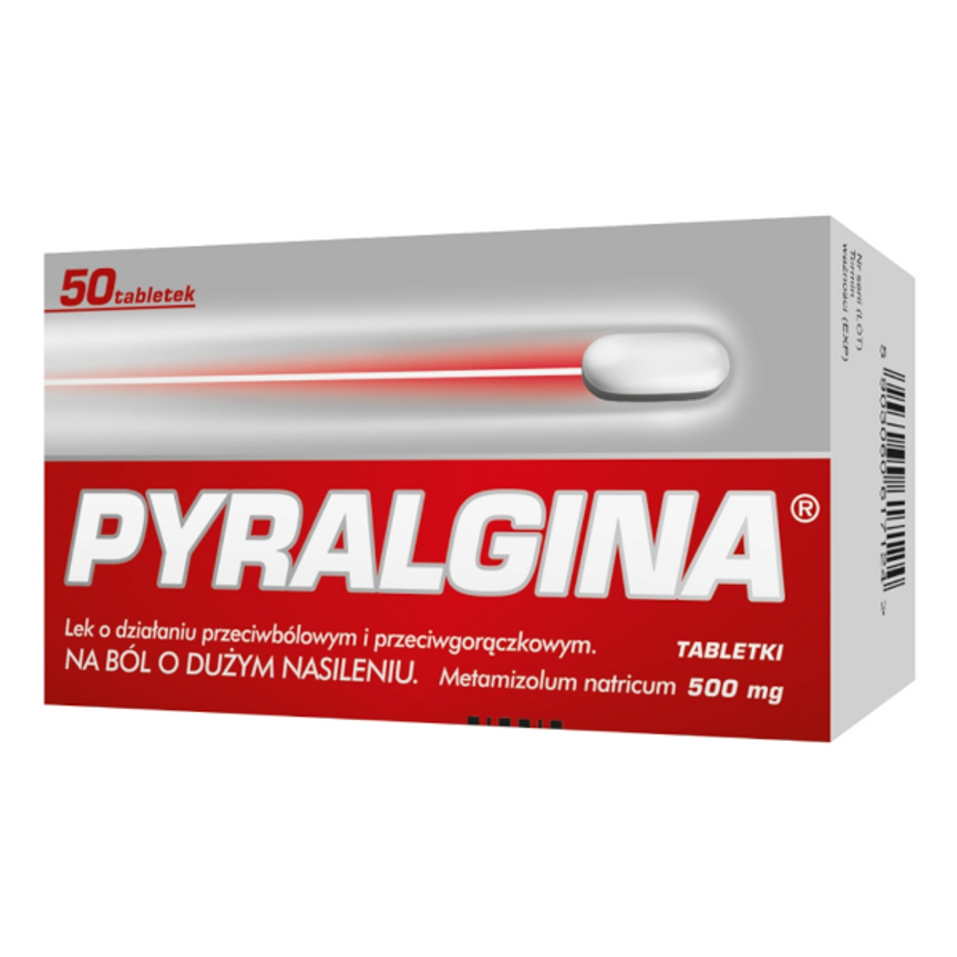 Pyralgina 500 mg, 50 tabletek | Apteline.pl