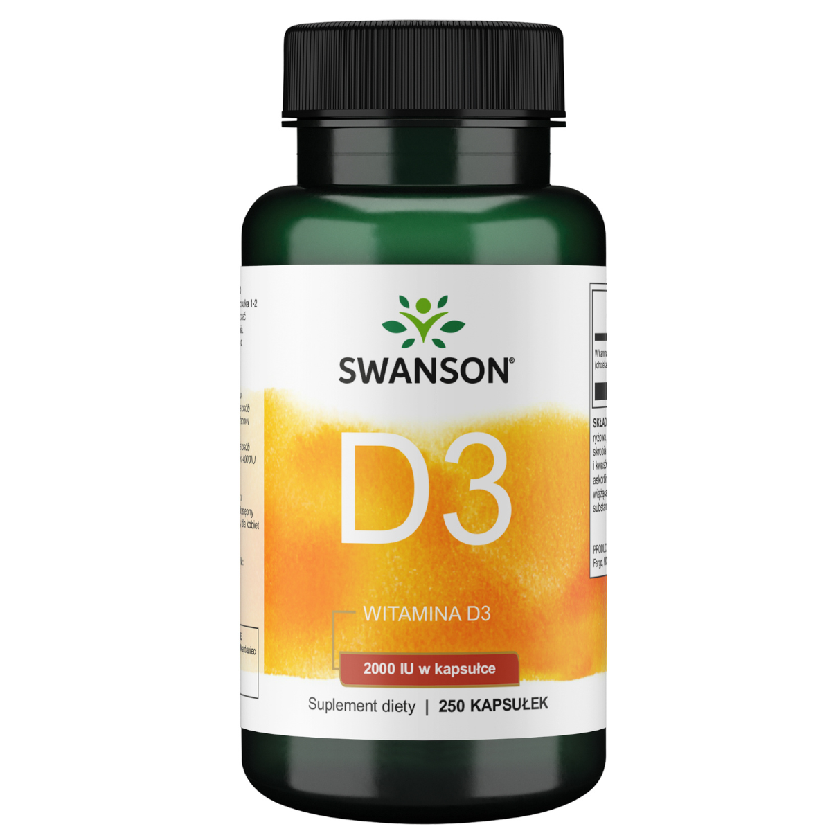 Swanson Witamina D3 2000 IU, 250 kapsułek | Apteline.pl