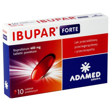 Ibupar Forte 400 mg, 10 tabletek powlekanych | Apteline.pl