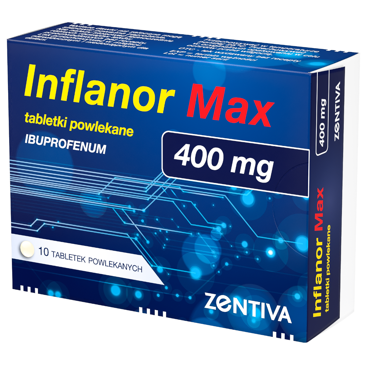 Inflanor Max 400 mg, 10 tabletek powlekanych | Apteline.pl
