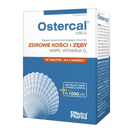 Ostercal 1250 D, 60 tabletek | Apteline.pl