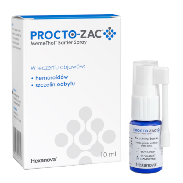 Procto-Zac Memethol Barrier, spray na hemoroidy i szczeliny odbytu, 10 ...