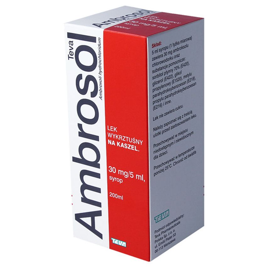 Ambrosol Teva 30 mg/5 ml, syrop, 200 ml | Apteline.pl