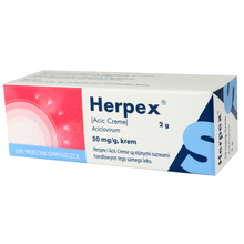 Herpex 50 mg/g, krem 2 g (import równoległy Inpharm) | Apteline.pl
