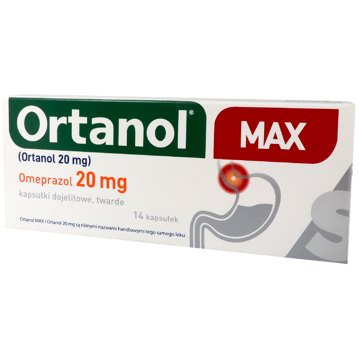 Ortanol MAX 20 mg, 14 kapsułek dojelitowych (import równoległy Inpharm ...