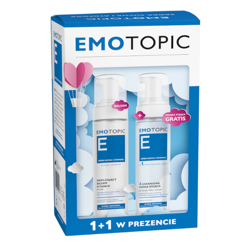 Zestaw: Emotopic balsam w piance do ciała 200 ml + 3-zadaniowa pianka ...