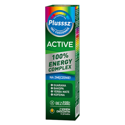 Plusssz Active 100% Energy Complex, 20 tabletek musujących | Apteline.pl