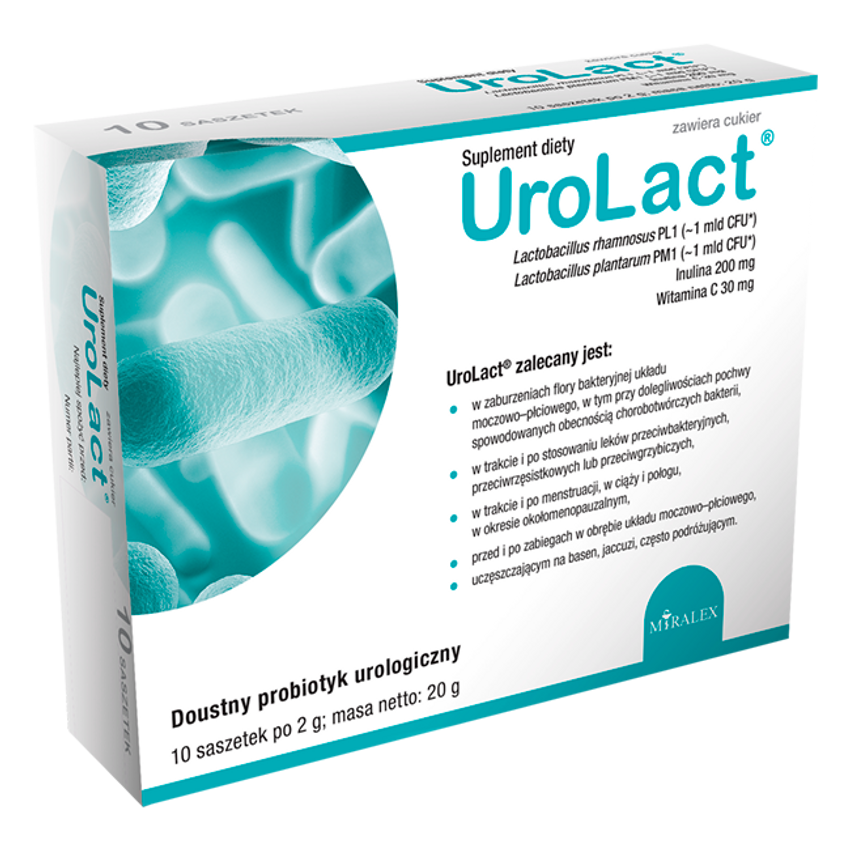 UroLact, doustny probiotyk urologiczny, 2 g x 10 saszetek | Apteline.pl