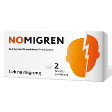 NOMIGREN 12,5 mg, lek przeciwmigrenowy, 2 tabletki powlekane | Apteline.pl