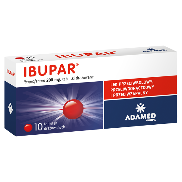 Ibupar 200 mg, 10 tabletek drażowanych | Apteline.pl