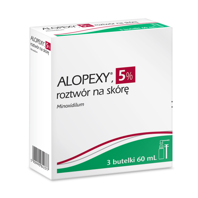 Alopexy, 50 mg/ml, 3 x 60 ml, roztwór na skórę | Apteline.pl