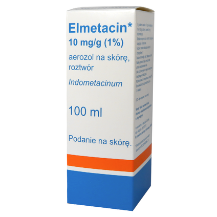 Elmetacin 10 mg/g, aerozol do stosowania zewnętrznego, 100 ml (import ...