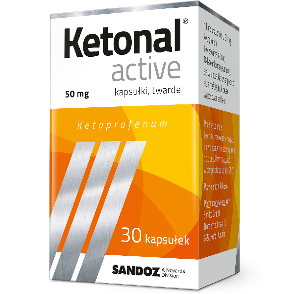 Ketonal Active 50 mg, 30 kapsułek twardych | Apteline.pl