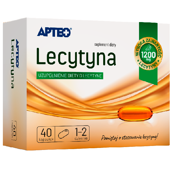 Lecytyna 1200 mg APTEO, 40 kapsułek | Apteline.pl