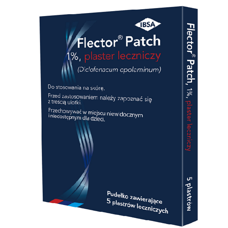 Flector Patch, 1% plaster leczniczy, 5 plastrów | Apteline.pl