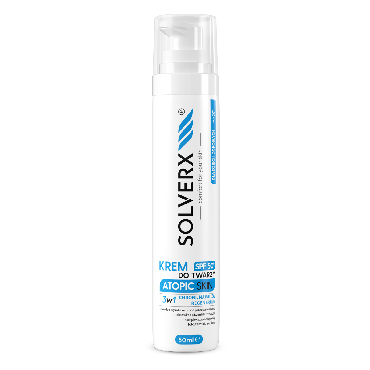 Solverx krem do twarzy z SPF 50+ Atopic, 50 ml | Apteline.pl Solverx krem do twarzy z SPF 50+ Atopic, 50 ml | Apteline.pl
