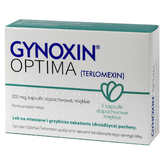 Gynoxin Optima 200 mg, 3 kapsułki dopochwowe miękkie (import równoległy ...