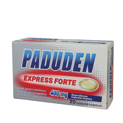 Paduden Express Forte, 400 mg, 20 kapsułek miękkich | Apteline.pl
