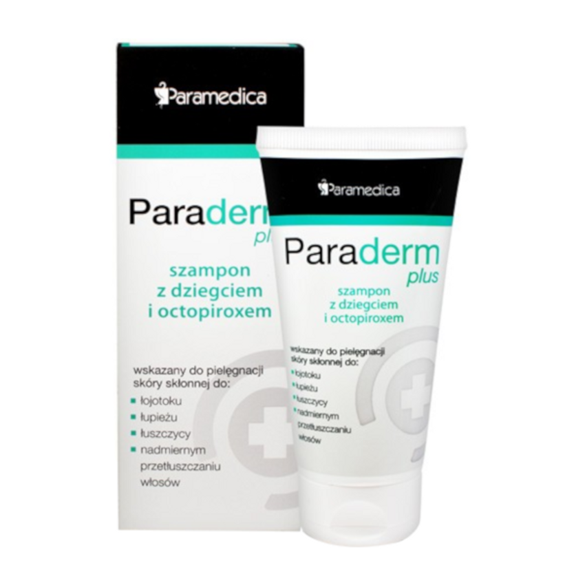 Paraderm Plus, szampon z dziegciem i octopiroxem, 150 ml | Apteline.pl