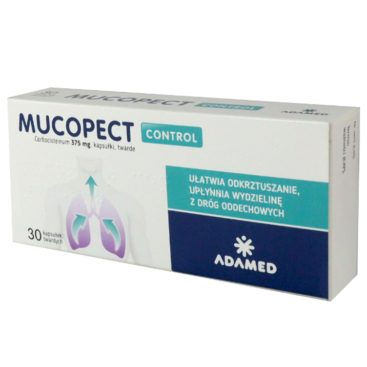 Mucopect Control 375 mg, 30 kapsułek twardych | Apteline.pl