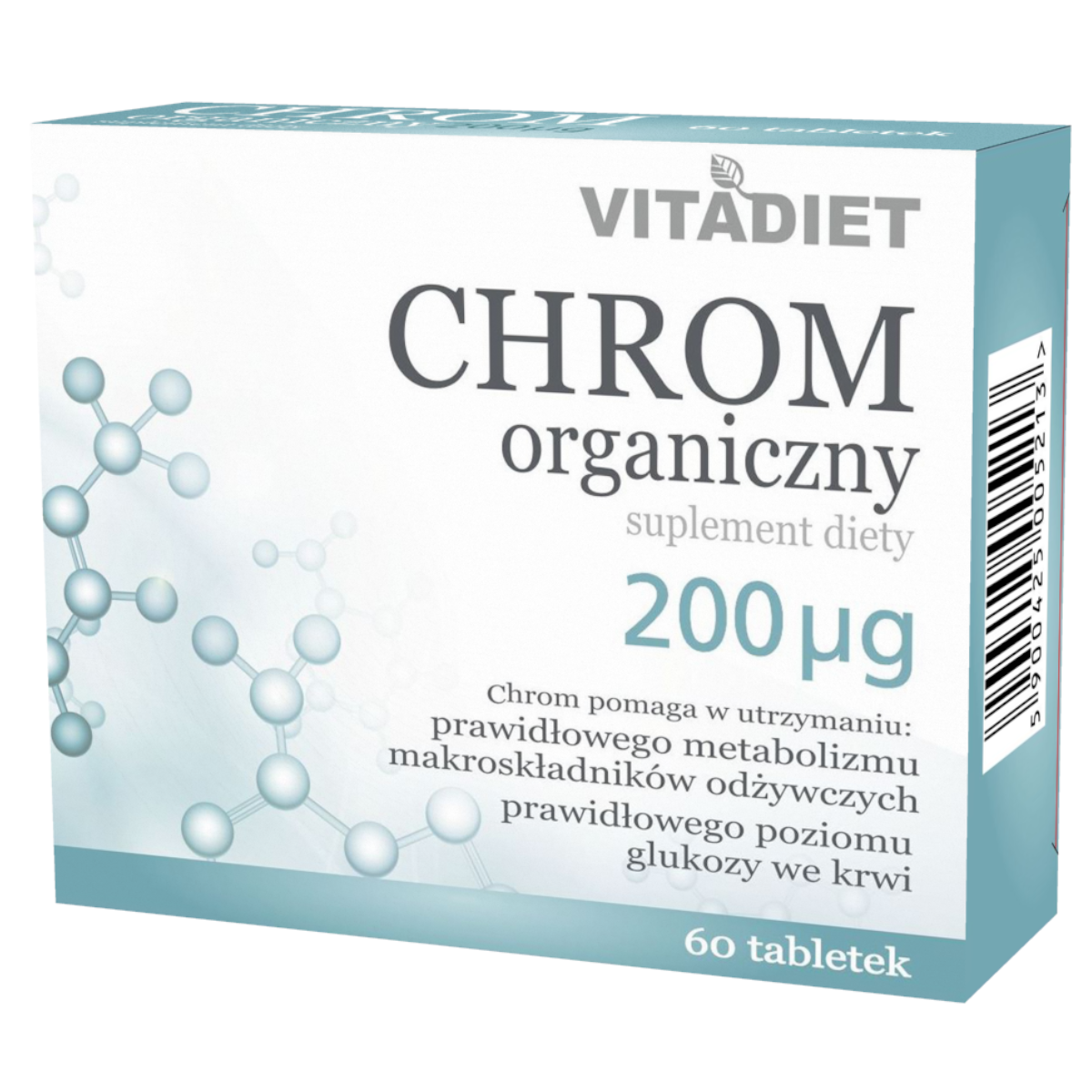 Chrom organiczny 200 mcg, 60 tabletek | Apteline.pl